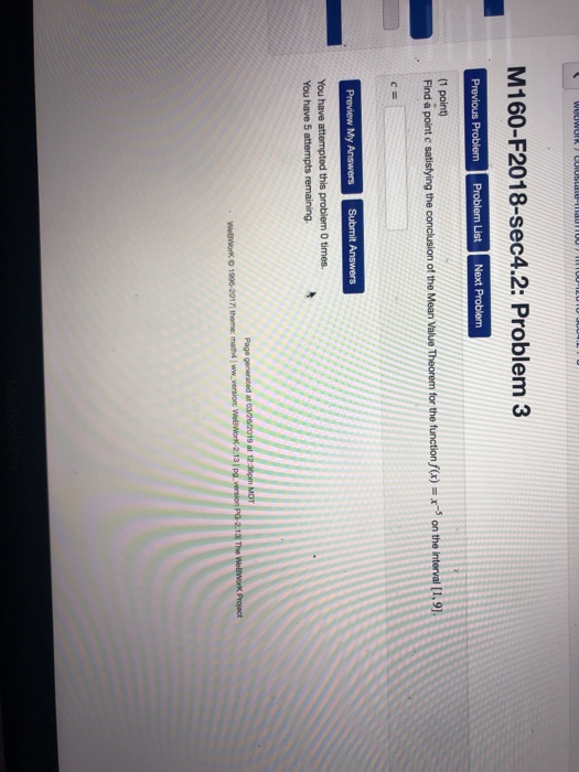 Solved M160-F2018-sec4.2: Problem 3 (1 point) Theorem for t | Chegg.com