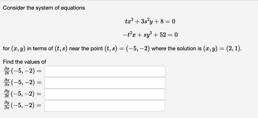 Solved Consider the system of equations | Chegg.com
