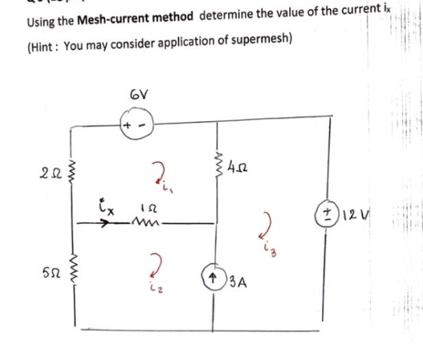 Solved Using the Mesh-current method determine the value of | Chegg.com