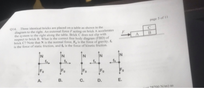 Solved page 5 of I Three identical bricks are placed on a | Chegg.com