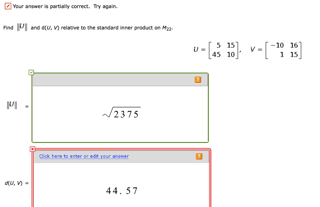 Solved Your Answer Is Partially Correct Try Again Find