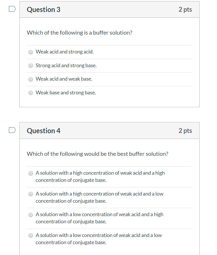 Solved Question 3 2 pts Which of the following is a buffer | Chegg.com