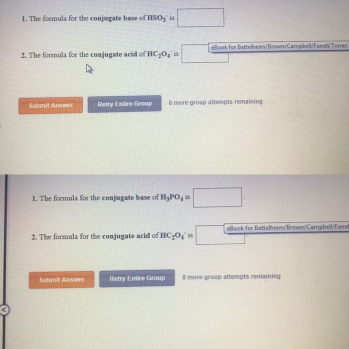 Solved 1. The formula for the conjugate base of HSO3 is amp | Chegg.com