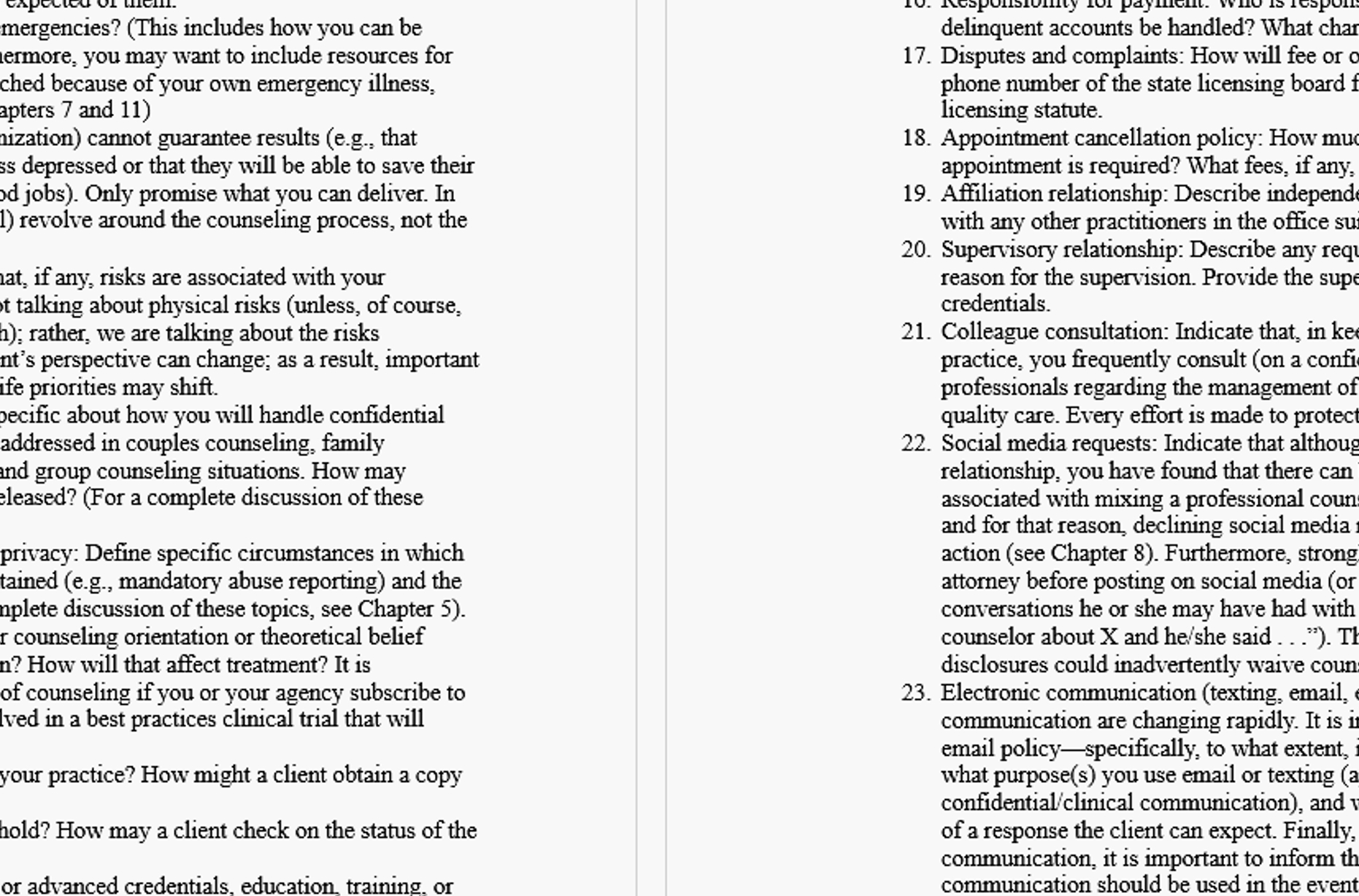 Solved 1. ﻿Use the checklist from our textbook to create | Chegg.com