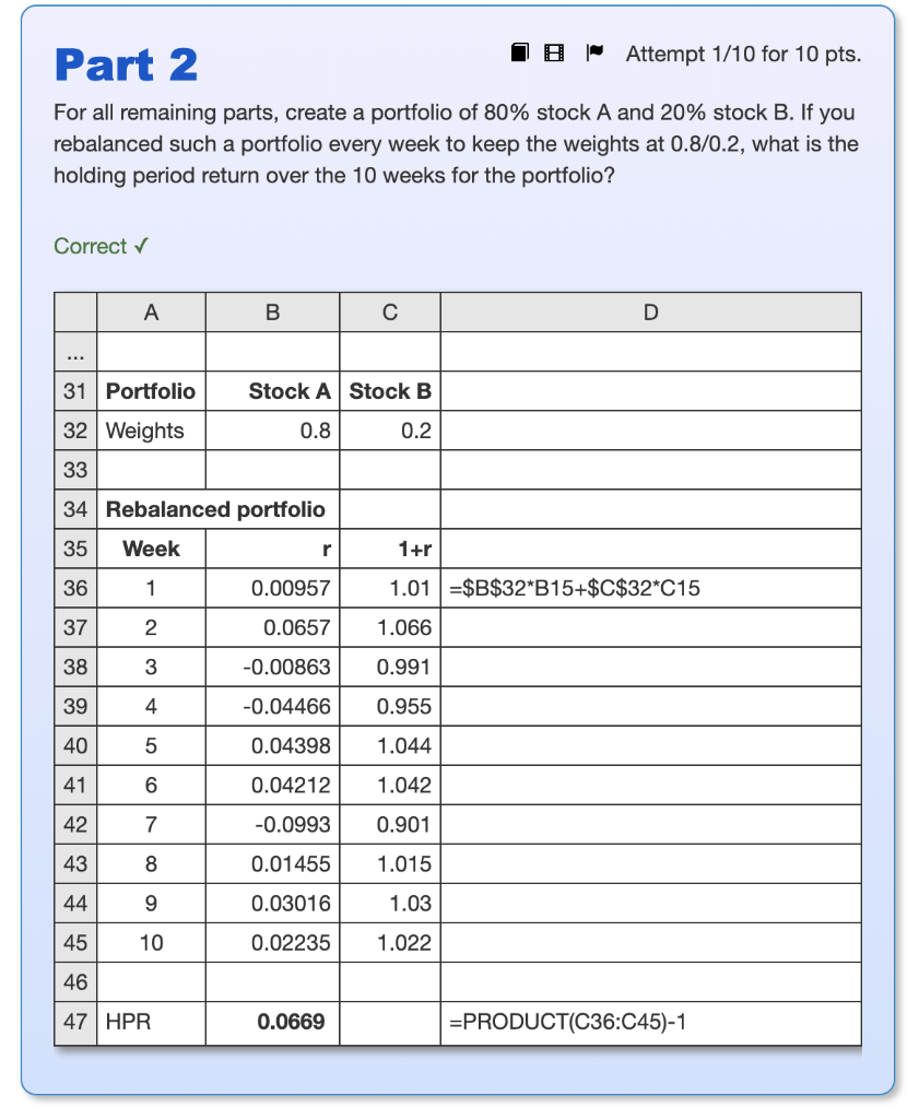 Solved Problem 2 Intro The following table shows historical | Chegg.com