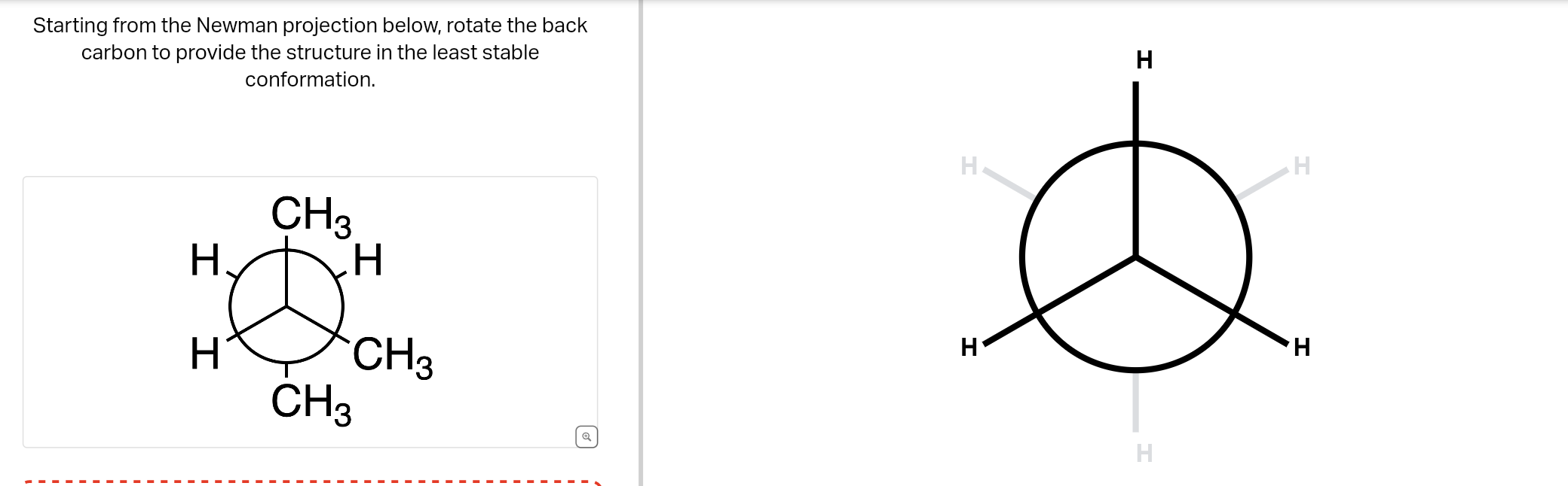 Solved Starting from the Newman projection below, rotate the | Chegg.com