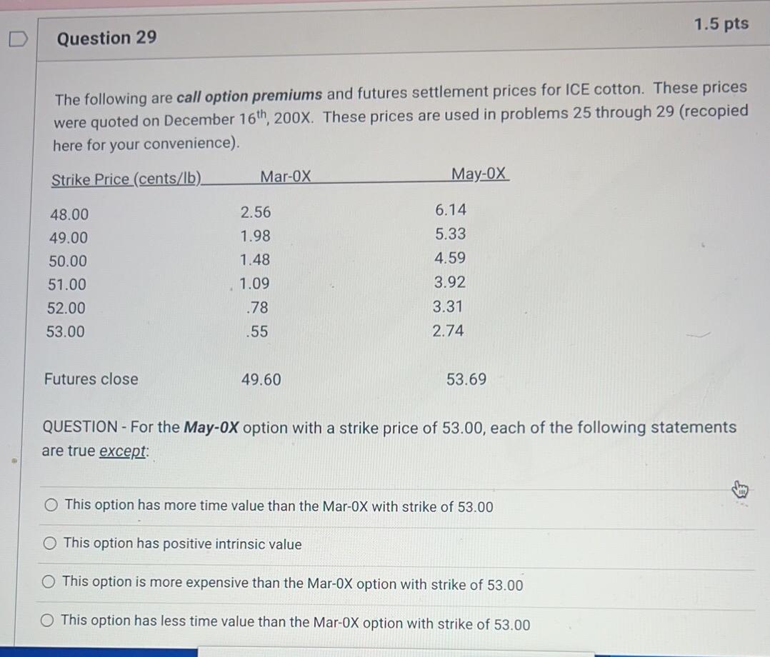 Consider "Exhibit A" below. This option payoff | Chegg.com