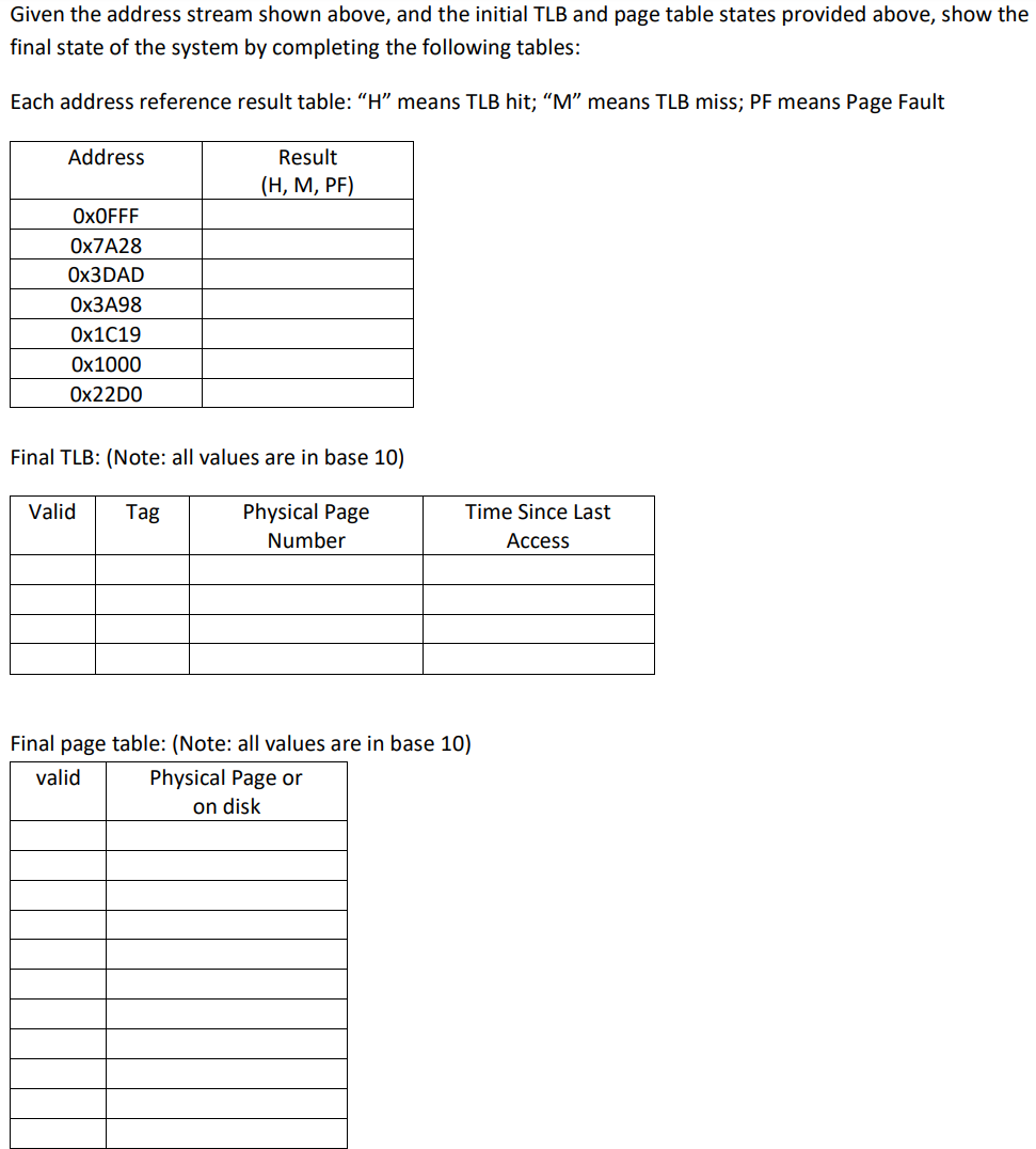 Solved 4. (Virtual memory 30%) As described in the textbook, | Chegg.com