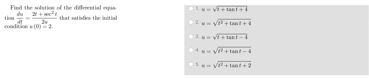 Solved Find the solution of the differential equa- 1. | Chegg.com