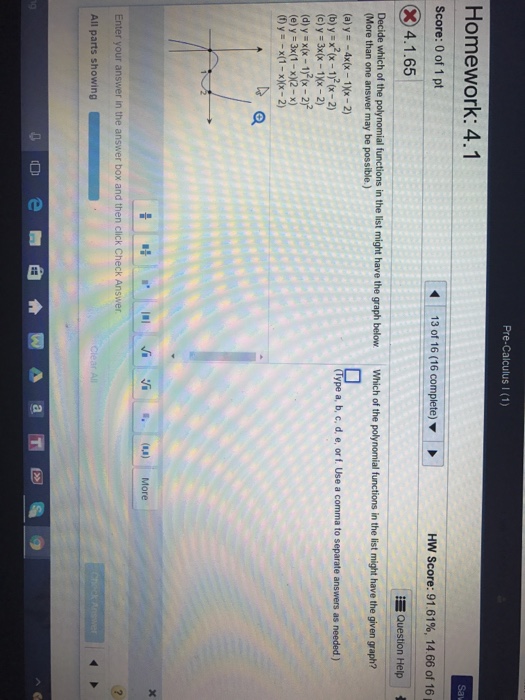 Solved Decide which of the polynomial functions in the list | Chegg.com