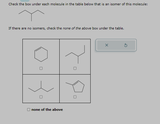 [Solved]: Check the box under each molecule in the table b