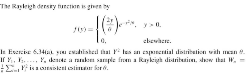 Solved The Rayleigh density function is given by e-2 s»= | Chegg.com