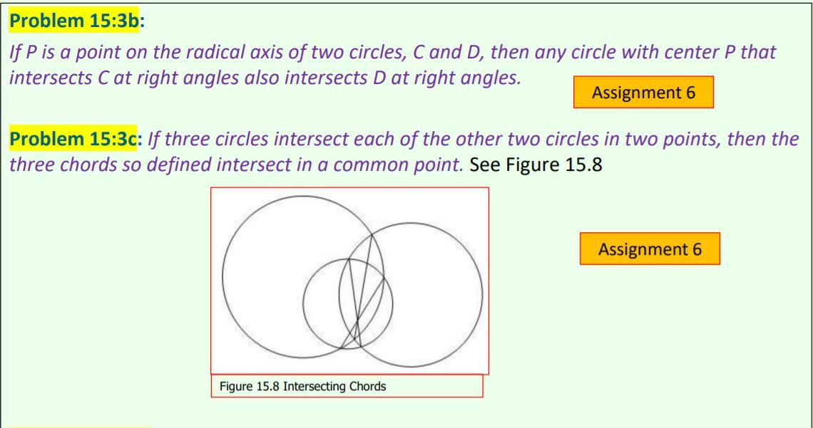 Solved Problem 15:3b: If P is a point on the radical axis of | Chegg.com