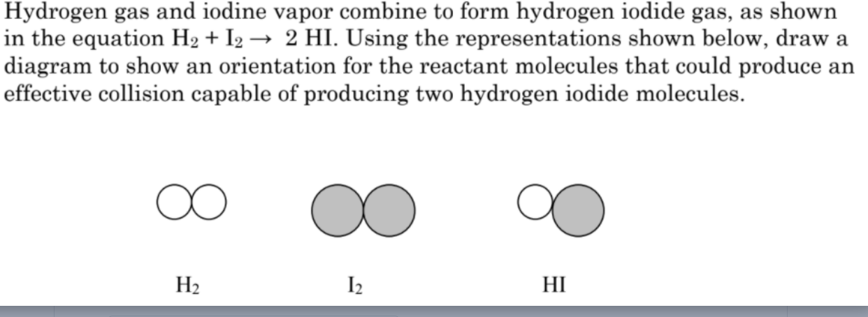 Solved Hydrogen gas and iodine vapor combine to form | Chegg.com
