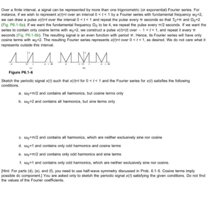 Solved Over a finite interval, a signal can be represented | Chegg.com