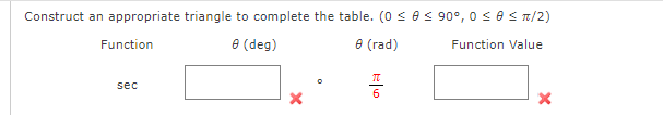 Solved Construct an appropriate triangle to complete the | Chegg.com