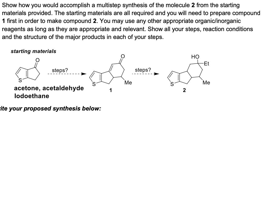 Solved Show how you would accomplish a multistep synthesis | Chegg.com
