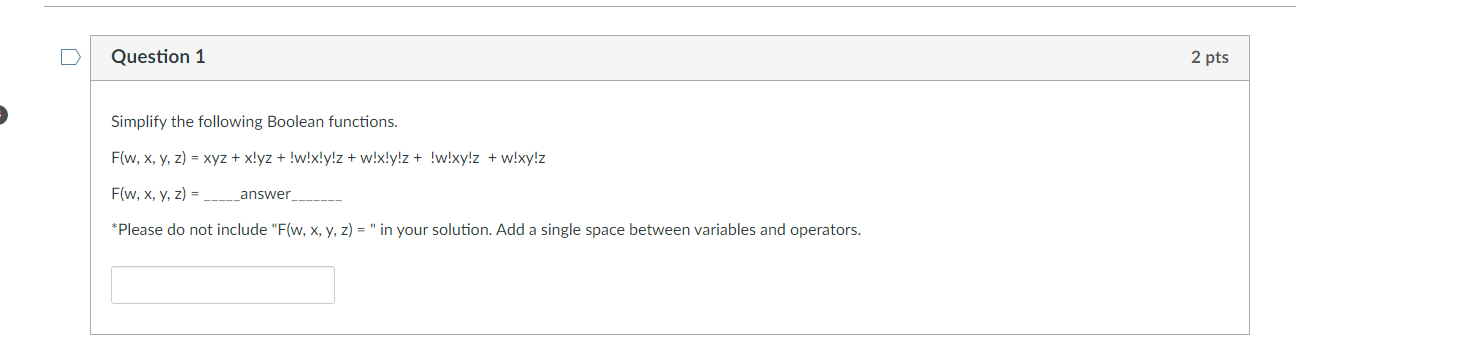 Solved Simplify the following Boolean functions. \[ | Chegg.com