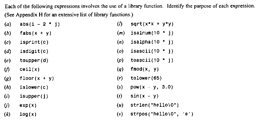 Solved (6) 1 Each of the following expressions involves the | Chegg.com