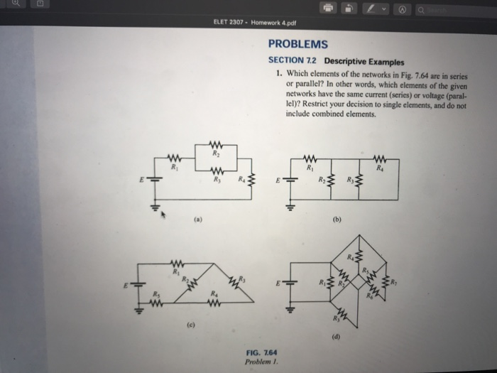 Solved ELET 2307- Homework 4.pd PROBLEMS SECTION 7.2 | Chegg.com