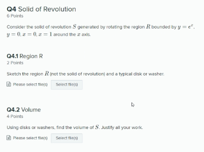 Solved Q4 Solid of Revolution 6 Points Consider the solid of | Chegg.com