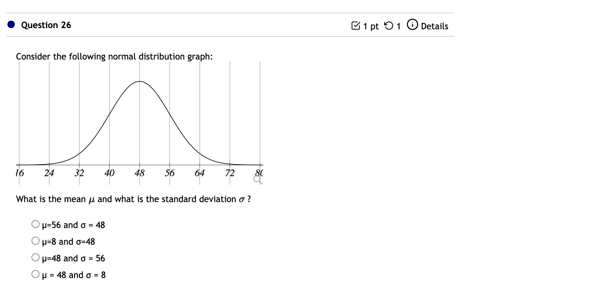 Solved Question 26 1 pt 1 Details Consider the following | Chegg.com
