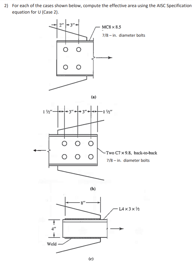 2) For each of the cases shown below, compute the | Chegg.com