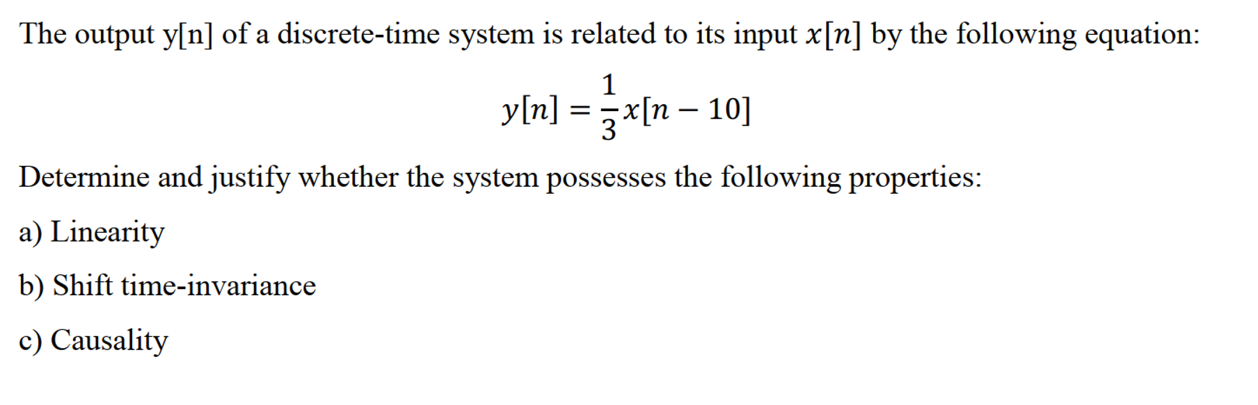 Solved The output y[n] of ﻿a discrete-time system is | Chegg.com