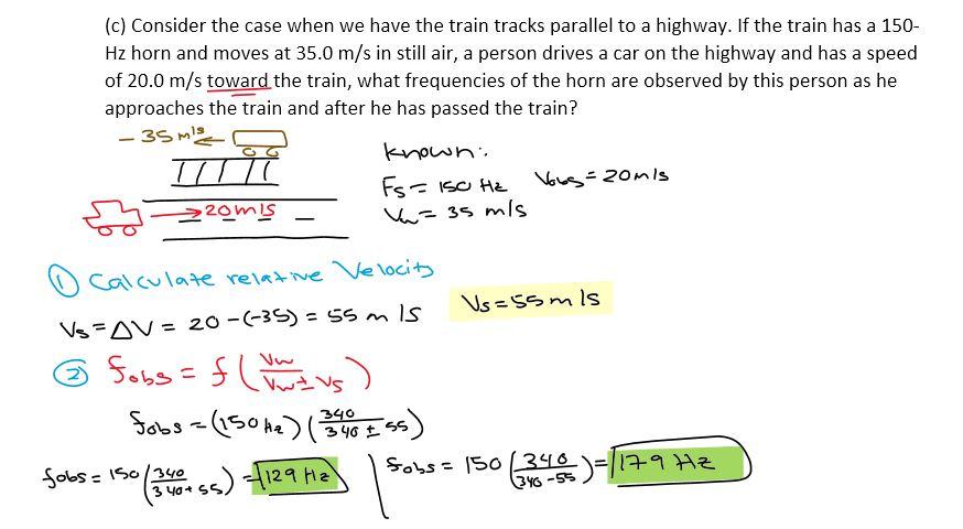 Solved Suppose a train that has a 150-Hz horn is moving at | Chegg.com