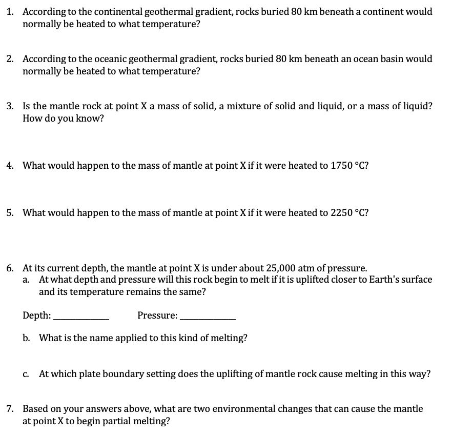 Solved The Origin of Magma Draw arrows on simplified | Chegg.com