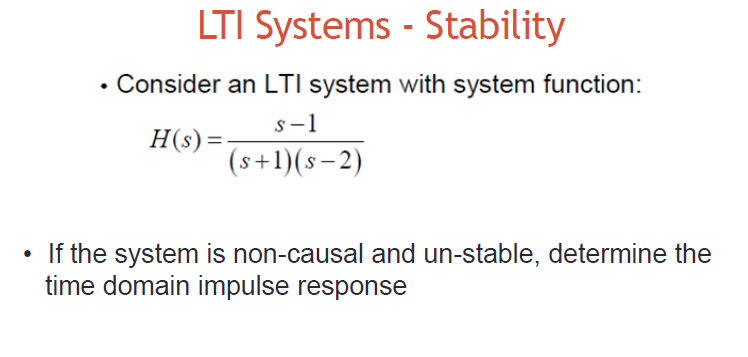 Solved LTI Systems-Stability Consider an LTI system with | Chegg.com
