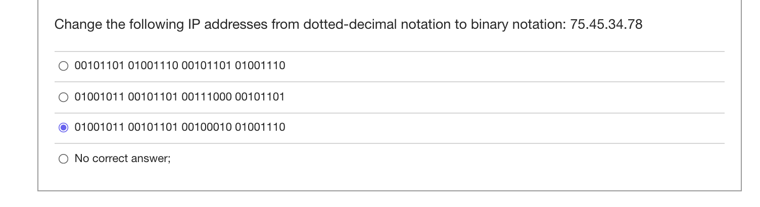 Solved Change The Following IP Addresses From Dotted decimal Chegg