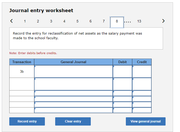 Solved Journal entry worksheet Record the entry for | Chegg.com