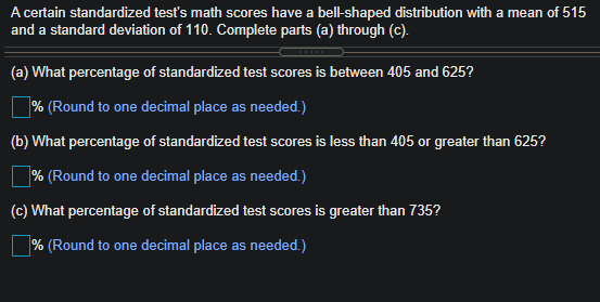 Solved A certain standardized test's math scores have a | Chegg.com