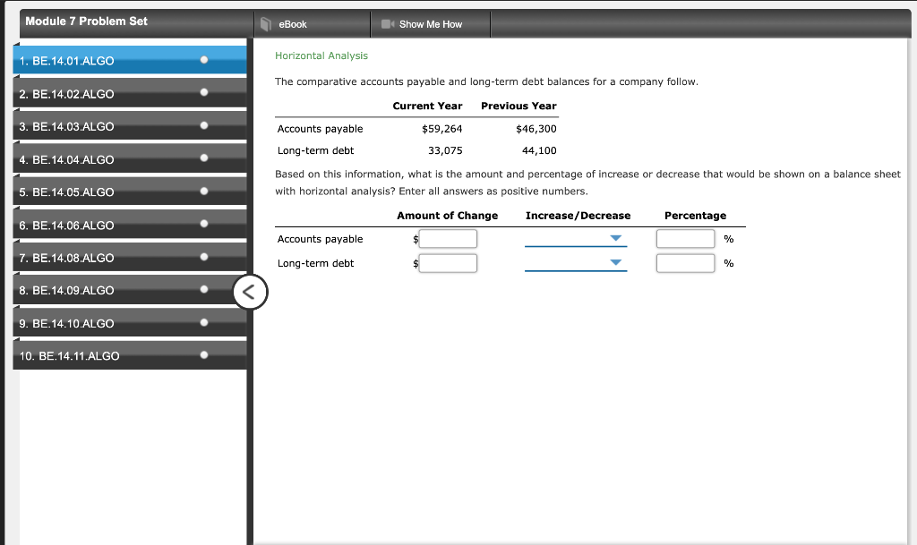 Solved Module 7 Problem Set eBook Show Me How 1. | Chegg.com