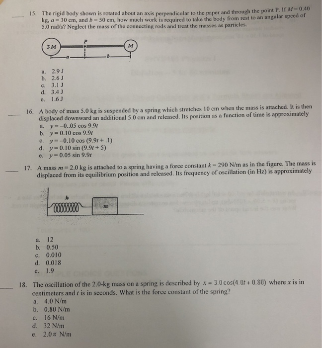 Solved 15 he ngid body shown is rotated about an axis | Chegg.com