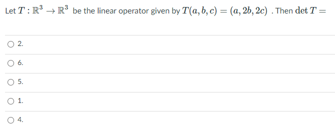 Solved Let T: R3 R3 be the linear operator given by T(a,b,c) | Chegg.com