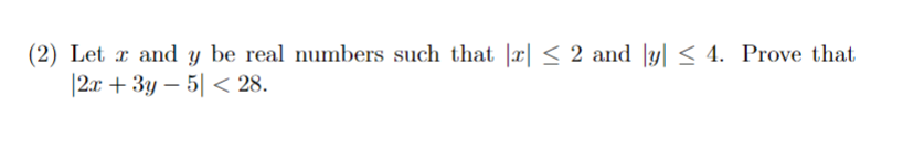 Solved Proofs involving real numbers: Wanted to offer an | Chegg.com