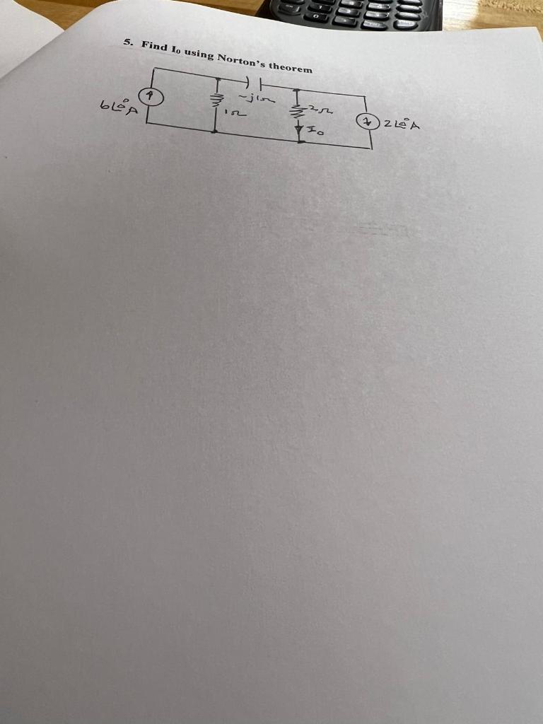 Solved 5. Find lo using N. | Chegg.com