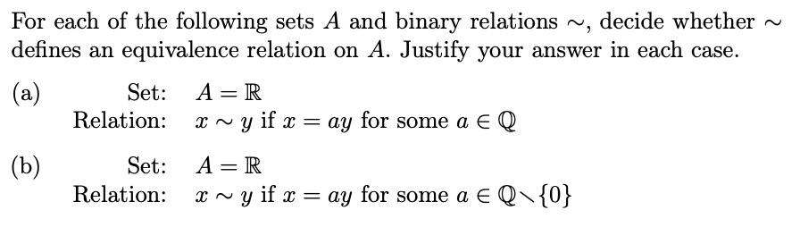 Solved N For each of the following sets A and binary | Chegg.com