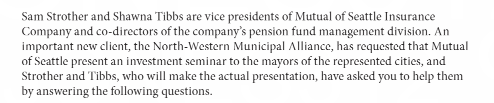 Solved Sam Strother and Shawna Tibbs are vice presidents of | Chegg.com