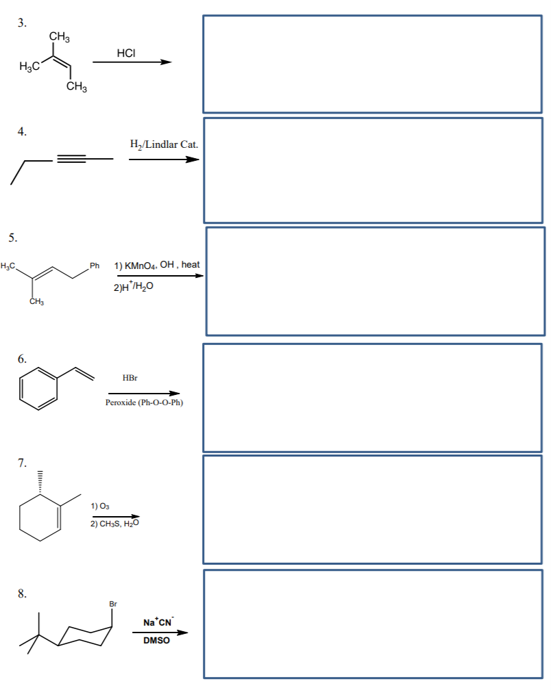 Solved II. REACTIONS Draw the structure of the major organic | Chegg.com