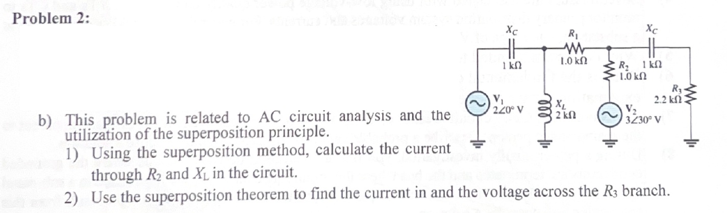 Solved by an EXPERT This problem is related to AC circuit analysis and ...