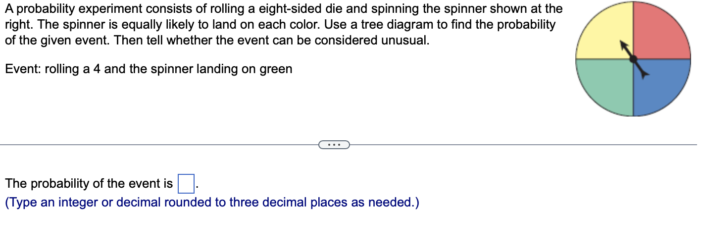 Solved A probability experiment consists of rolling a | Chegg.com