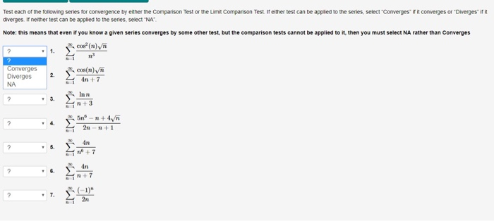Solved Test each of the following series for convergence by | Chegg.com