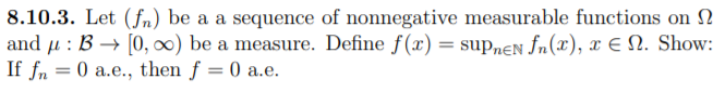 Solved 8.10.3. Let (fr) be a a sequence of nonnegative | Chegg.com