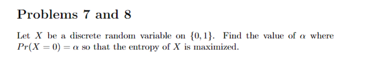 Solved Problems 7 and 8 Let X be a discrete random variable | Chegg.com