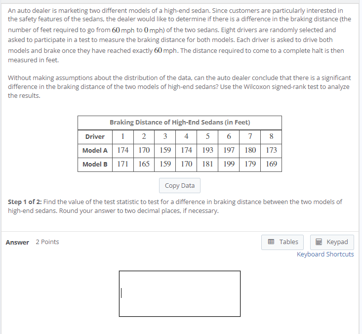 Solved An auto dealer is marketing two different models of a | Chegg.com