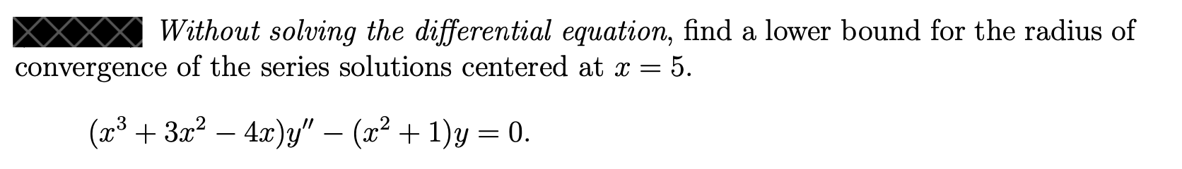 Solved Without solving the differential equation, find a | Chegg.com