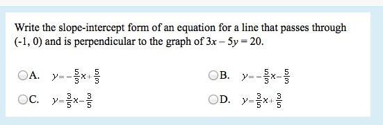 Solved Which equation has a graph perpendicular to the graph | Chegg.com